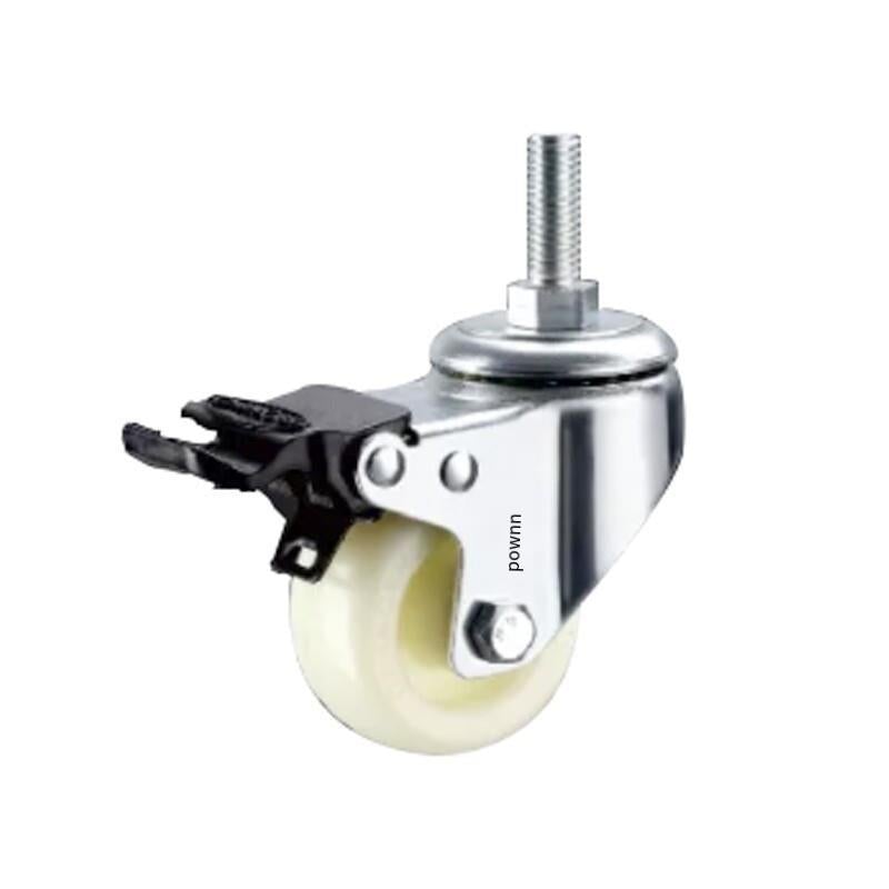 Beige 2 Inch Plastic Caster Wheels 4Pcs with Double Brake; ECVV SA ...