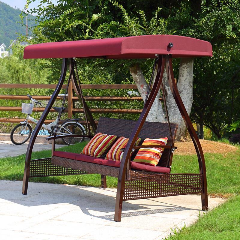 Outdoor Swing Chair Rocking Chair Garden Balcony Rattan; ECVV SA – ECVV.SA