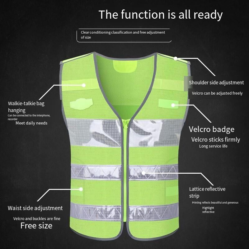Traffic Reflective Vest Night Fluorescent Vest Security; ECVV SA – ECVV.SA