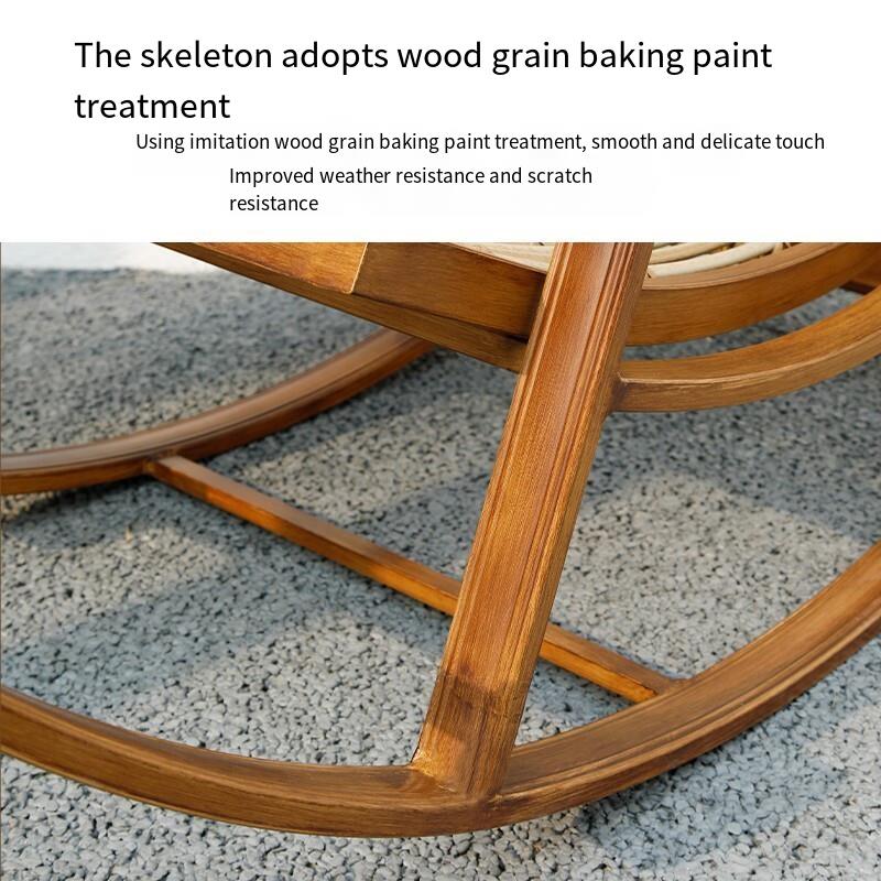 Indoor And Outdoor Household Rattan Chair Lazy Sofa Rocking; ECVV SA ...