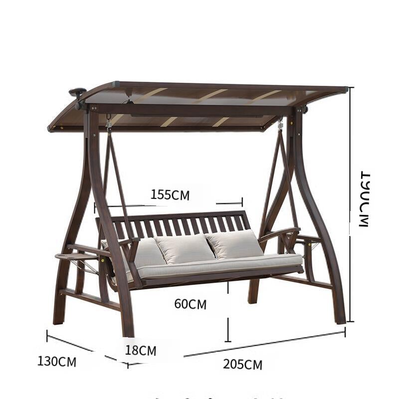 Outdoor Swing Villa Courtyard Outdoor Rocking Chair Solar; ECVV SA ...